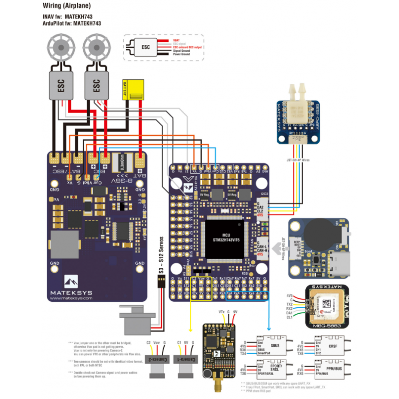 Matek Flight Controller H743-WING V3 - Drone-FPV-racer.com