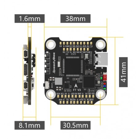 F7 V3 Flight Controller By SpeedyBee - Drone-fpv-racer.com