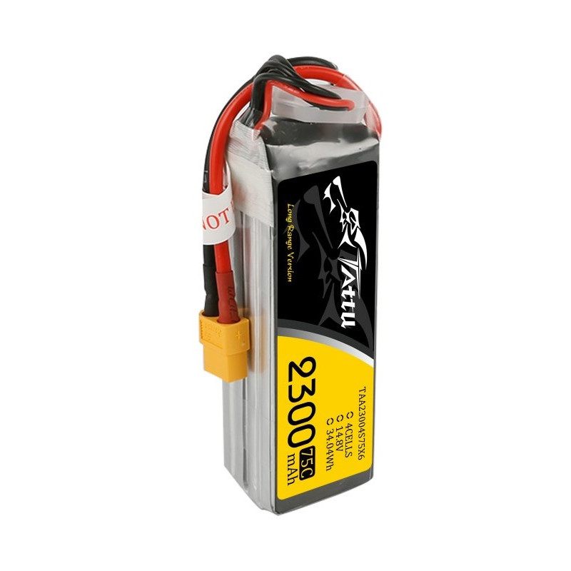 Batterie Lipo Tattu 4S 2300mAh 75C - Drone-FPV-Racer.com