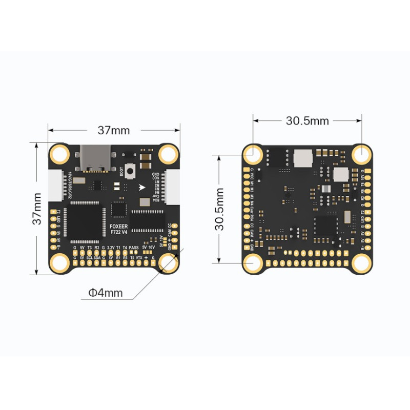 F722 V4 MPU6000 Flight Controller By Foxeer - Drone-FPV-Racer.com
