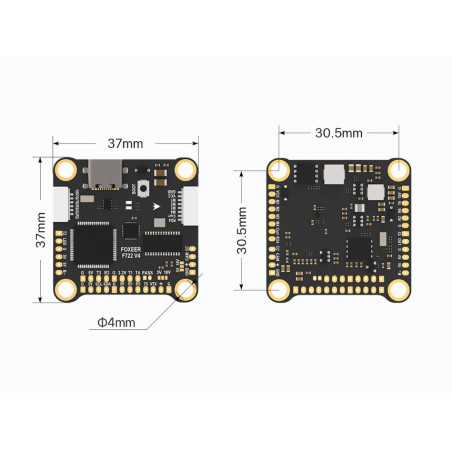 F722 V4 MPU6000 Flight Controller By Foxeer - Drone-FPV-Racer.com