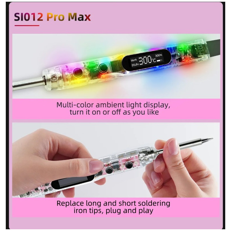 SI012 Pro Max OLED Soldering Iron Kit By Sequre - Drone-fpv-racer.com