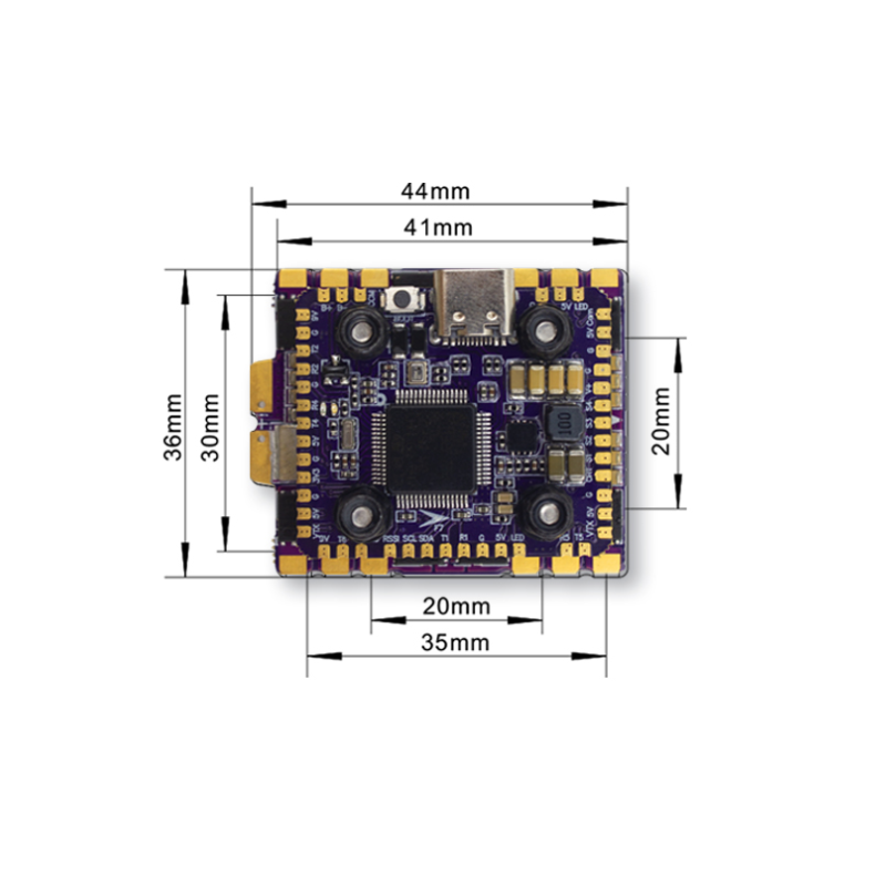 Stack Raptor Mini Tower TR20 F7 60A - Flycolor - Drone-FPV-Racer.com