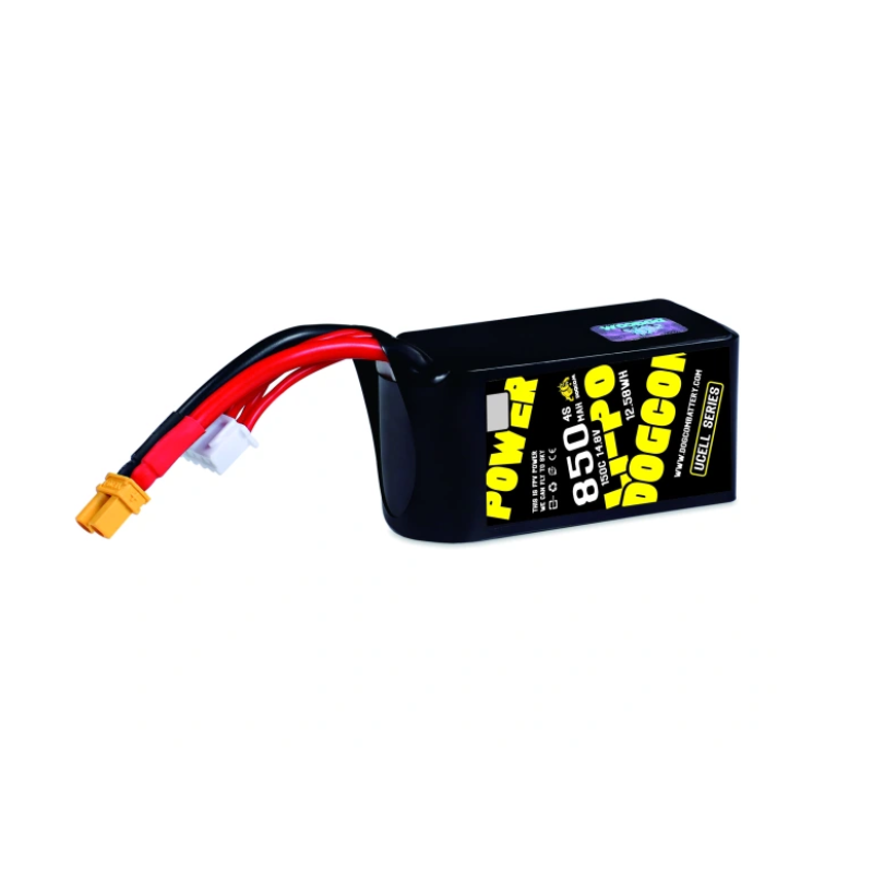 4S 850mAh 150C Lipo Battery - UCELL Series By Dogcom - Drone-FPV-racer.com