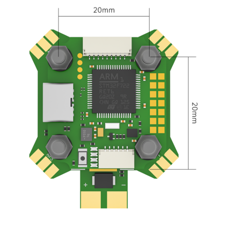 Blitz Mini F722 E55S Stack By Iflight - Drone-FPV-Racer.com