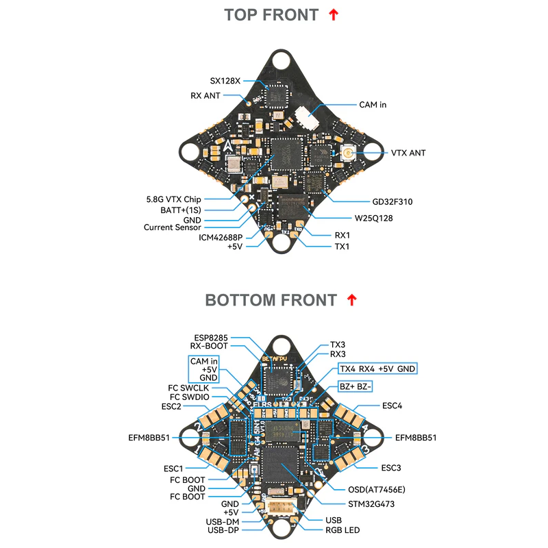 Air Brushless G473 5A 5in1 AIO V1.0 By BetaFPV - Drone-fpv-racer.com