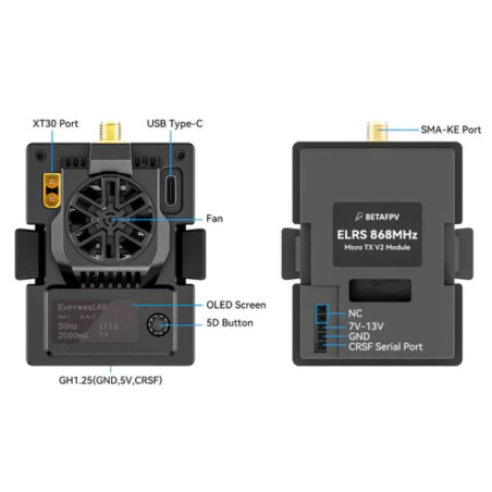 BETAFPV - ELRS Micro TX Module 868MHz V2 - Drone-fpv-racer.com