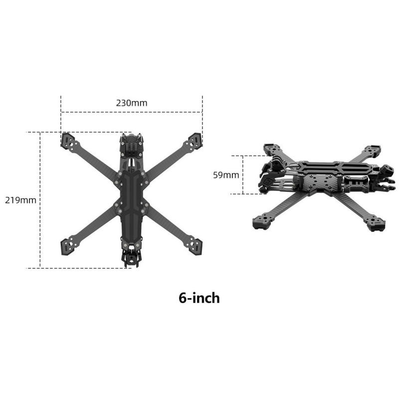 Vapor X6 Frame Kit By GEPRC - Drone-FPV-Racer.com