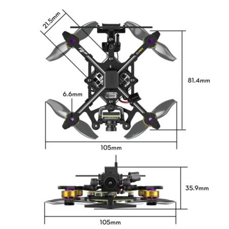 Flybee 20 Walksnail Avatar HD 2S BNF ELRS 2.4G By Flywoo - Drone-FPV ...