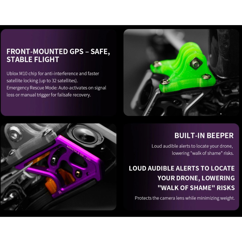 Manta 5 SE DC DJI O4 Pro + GPS (No VTX) By AxisFlying - Drone-FPV-Racer.com