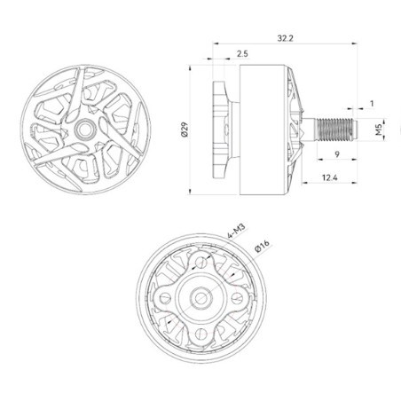 P22.6-7 - 1880KV Brushless Motor By T-Hobby - Drone-FPV-Racer.com